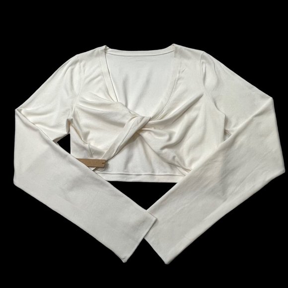 SKIMS | Tops | Skims Cotton Twist Long Sleeve Top Marble Womens Xl ...